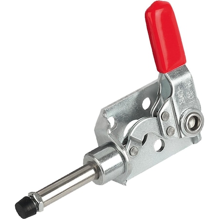 Kipp Push-Pull Clamp Mini, Form:A Steel, Without Mounting Bracket, Comp:Plastic, Comp:Red K0745 ...
